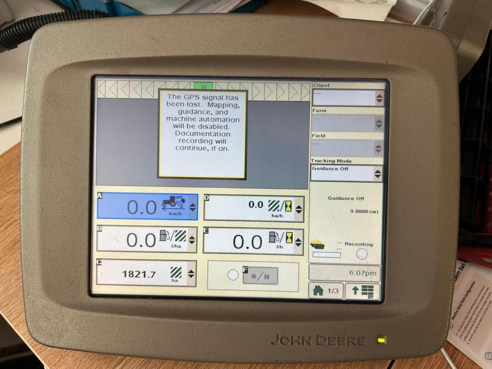 JD SF 6000 Receiver & JD 2600 Display. for Sale - SJB Tractors Ltd